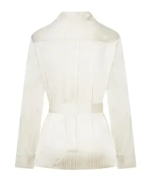 FORTE_FORTE The Lotus Fluid Jacquard Pajama Jacket