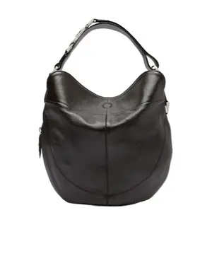 LEMAIRE Quiver Clip Medium Leather Shoulder Bag - Dark Chocolate