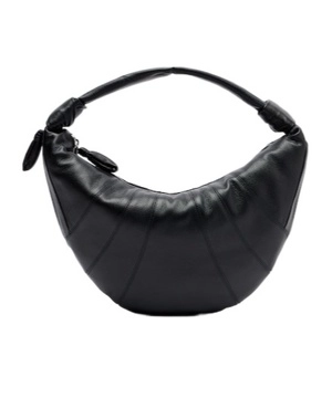 LEMAIRE Fortune Croissant Medium Leather Shoulder Bag - Black