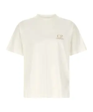 C.P. COMPANY Logo Crew Neck T-shirt - White