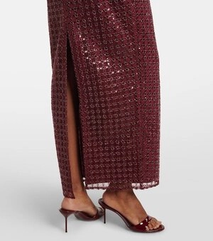 ROTATE BY BIRGER CHRISTENSEN Beaded Maxi Dress