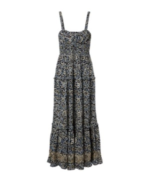 Ulla Johnson Ophelia Printed Cotton-blend Midi Dress - Blue