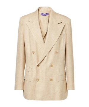 Ralph Lauren Silk And Linen-blend Blazer