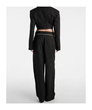 JEAN PAUL GAULTIER Pinstripe Cropped Blazer