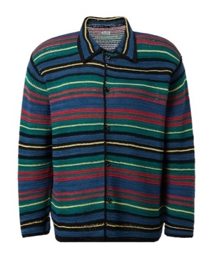 BODE Riverbank Crochet Striped Cotton Shirt