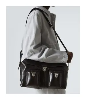 LEMAIRE Week-end Gear Leather Shoulder Bag