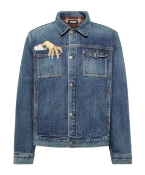Undercover Beaded Denim Jacket - Blue