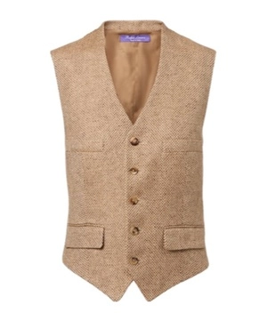 Ralph Lauren Holland Linen Tweed Vest - Nude