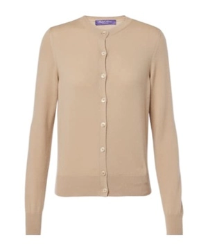 Ralph Lauren Cable-knit Cashmere Cardigan - Nude