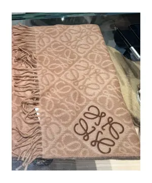 Loewe Monogram Jacquard Fringed Scarf