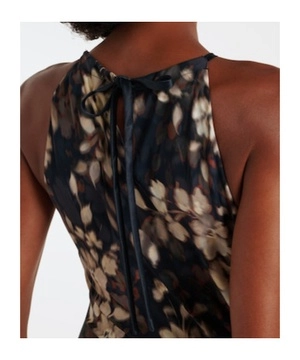 Simkhai Cerin Gathered Floral Halterneck Maxi Dress - Black