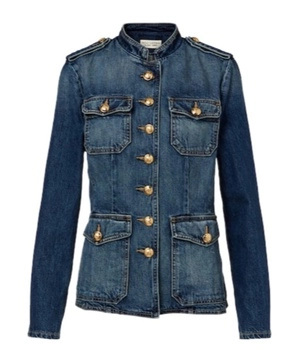 NILI LOTAN Button-down Denim Jacket - Blue