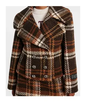 PATOU Check Double-breasted Casual Jacket