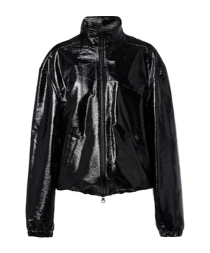 COURREGES Vinyl Blouson Jacket - Black
