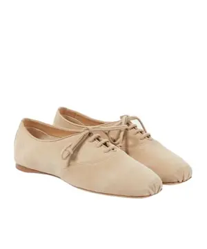 Gabriela Hearst Leather Lace-up Flat - Nude