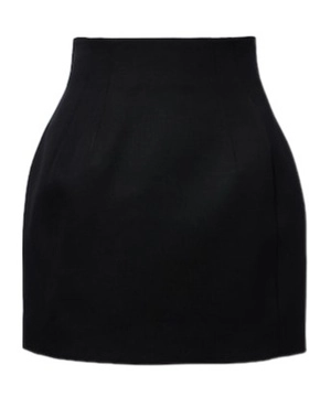 MUGLER High-rise Wool Miniskirt