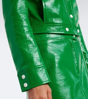 COURREGES Logo Vinyl Cropped Jacket