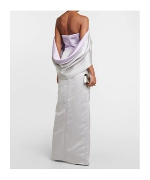 Carolina Herrera Off-the-shoulder Draped Satin Gown