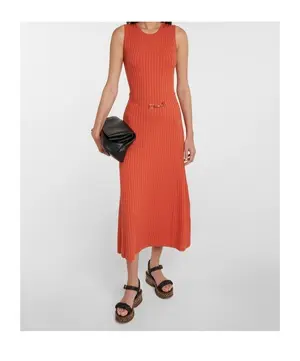 Gabriela Hearst Ribbed Knit Midi Dress
