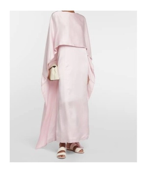 Gabriela Hearst Satin Shawl-style Maxi Dress - Pink