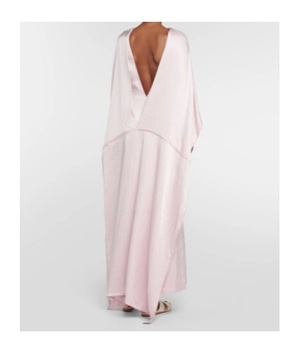 Gabriela Hearst Satin Shawl-style Maxi Dress - Pink