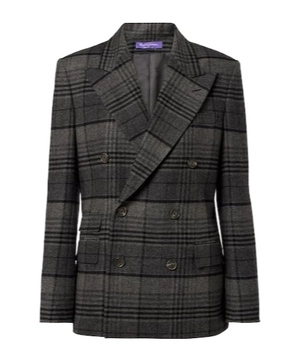 Ralph Lauren Kent Checked Double-breasted Wool Jacket