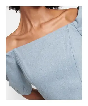 Gabriela Hearst Off-the-shoulder Cotton Top - Blue