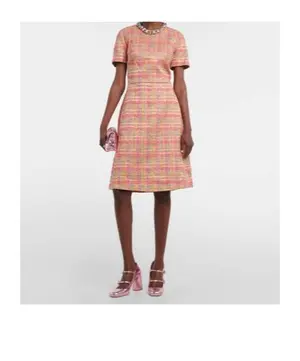 Carolina Herrera Plaid Midi Dress