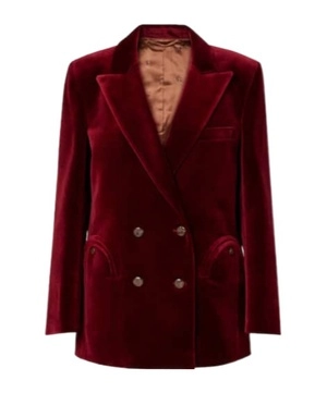 BLAZÉ MILANO Everynight Double-breasted Cotton Velvet Blazer - Brown