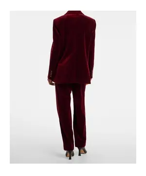 BLAZÉ MILANO Everynight Double-breasted Cotton Velvet Blazer