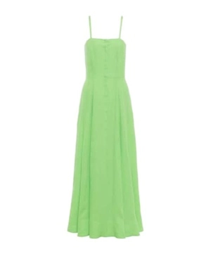 Gabriela Hearst Spaghetti Strap Dress - Green
