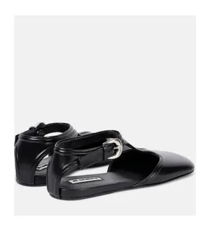 JIL SANDER Leather Mary Jane Flats