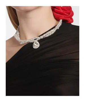 Magda Butrym Floral-appliqué Embellished Necklace