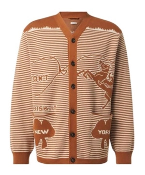BODE Buckaroo Striped Cotton Cardigan