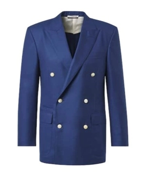 Dunhill Double-breasted Cashmere Blazer - Blue