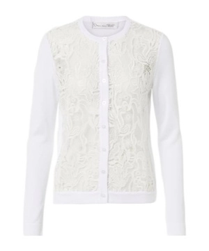 Oscar De La Renta Lace Cardigan - White