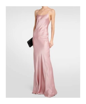 Victoria Beckham Halterneck Satin Maxi Dress