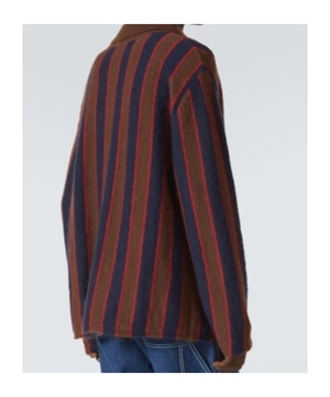 BODE Striped Mohair-blend Cardigan