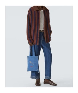 BODE Striped Mohair-blend Cardigan