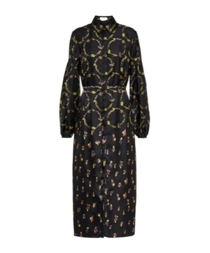 Gabriela Hearst Printed Silk Twill Maxi Dress - Black
