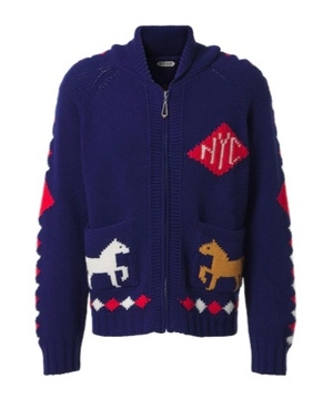 BODE Diamond Corral Wool Zip-up Cardigan