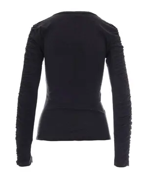 Pinko Ruched Sleeve Crewneck Sweater