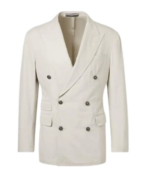 Dunhill Double-breasted Cotton And Cashmere Blazer - No