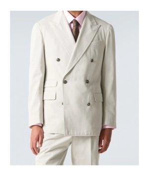 Dunhill Double-breasted Cotton And Cashmere Blazer