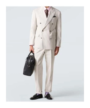 Dunhill Double-breasted Cotton And Cashmere Blazer