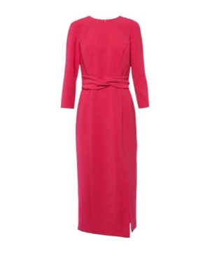 Carolina Herrera Crepe Midi Dress - Red
