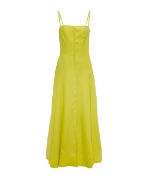 Gabriela Hearst Suspender Dress - Yellow