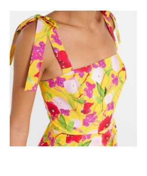 Carolina Herrera Floral Print Midi Dress - Yellow