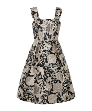 Carolina Herrera Floral Jacquard Midi Dress - Multicolor