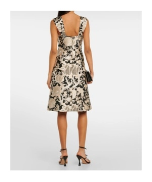 Carolina Herrera Floral Jacquard Midi Dress